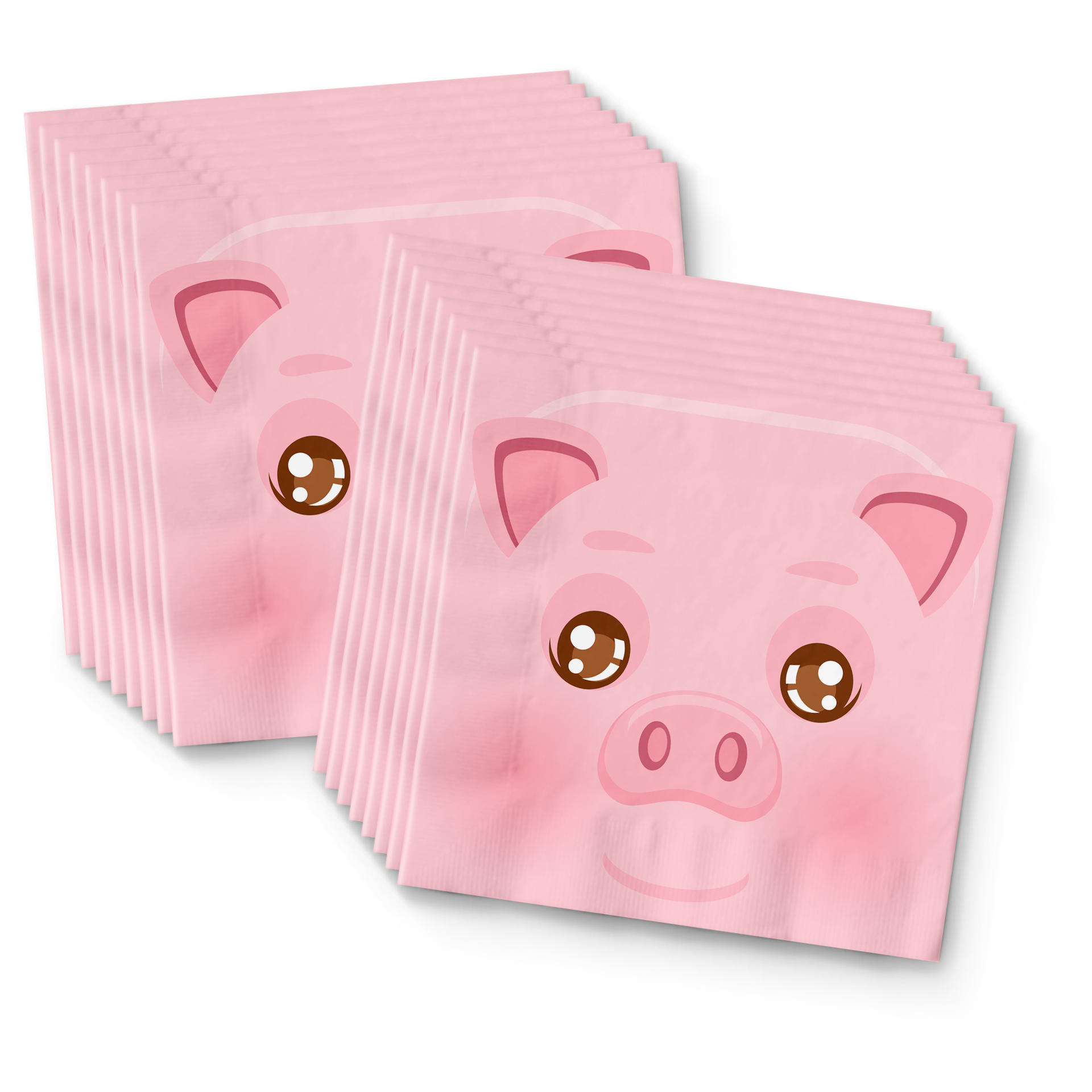 Pig Birthday Party Tableware Kit For 16 Guests