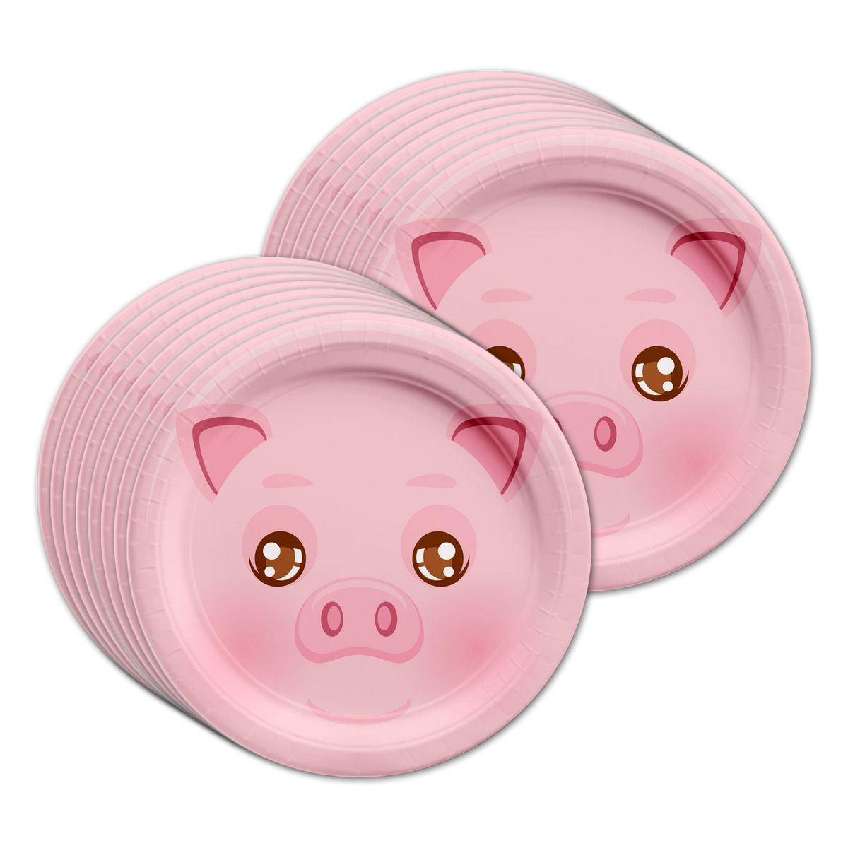 Pig Birthday Party Tableware Kit For 16 Guests