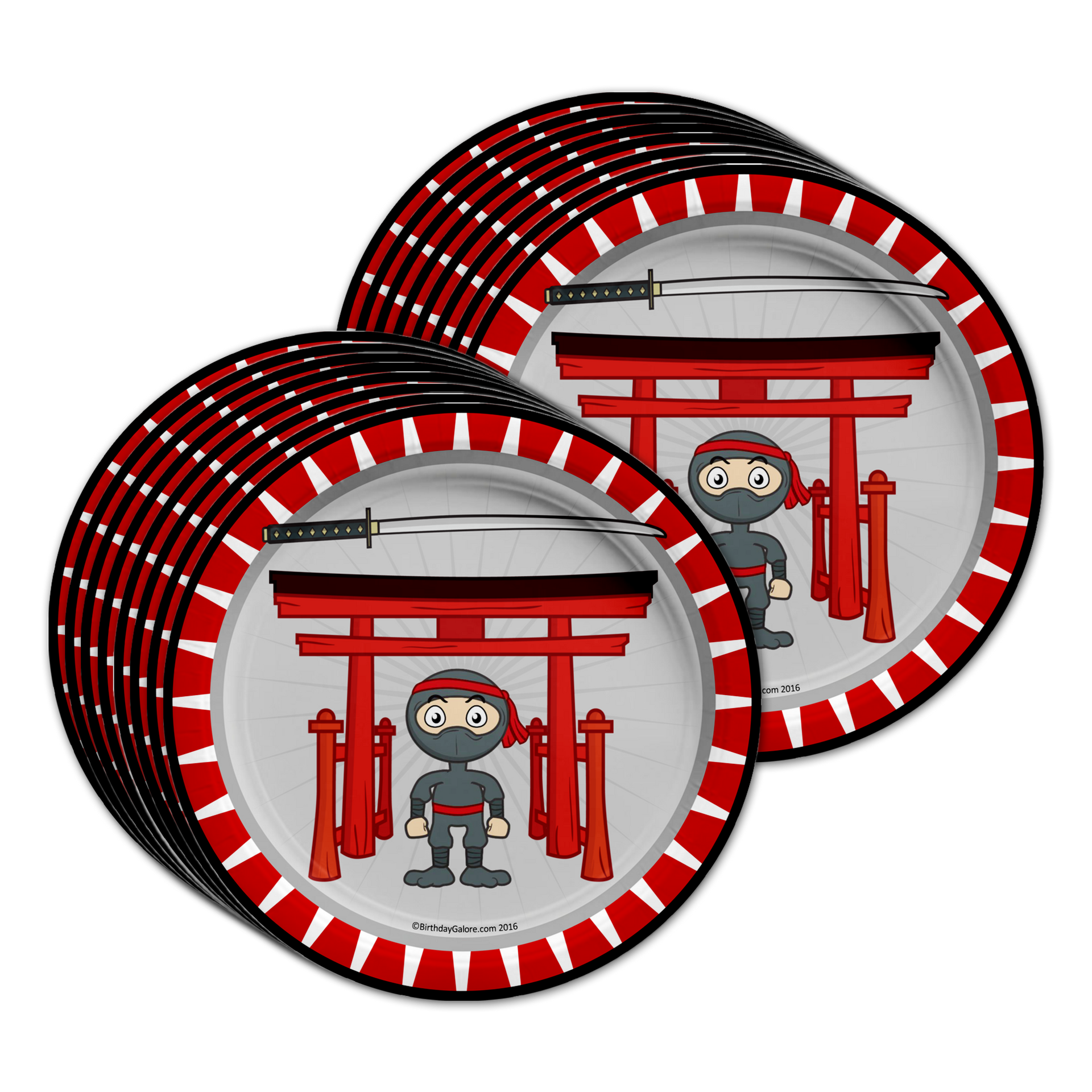 Ninja Warrior Birthday Party Tableware Kit For 16 Guests