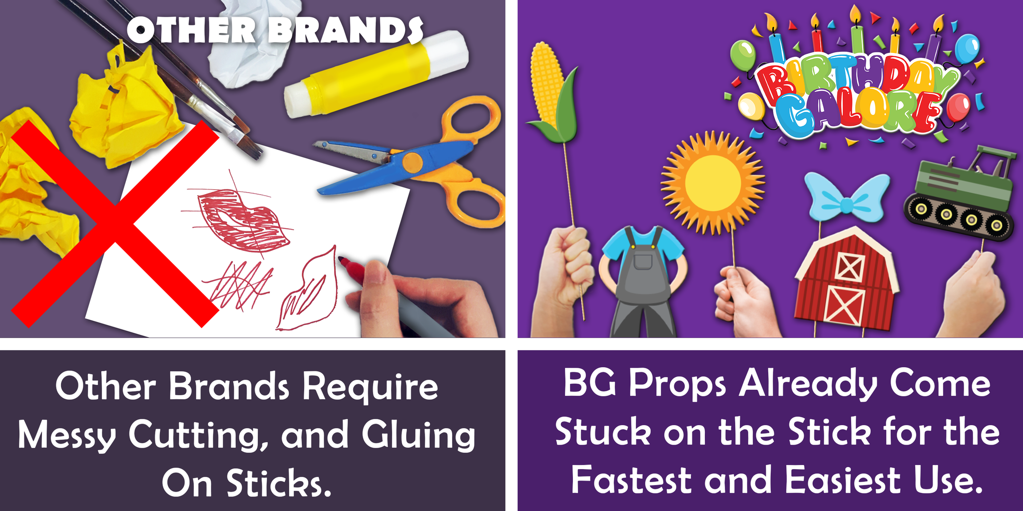 Tractor Time Photo Booth Props 20pcs Assembled – BirthdayGalore.com