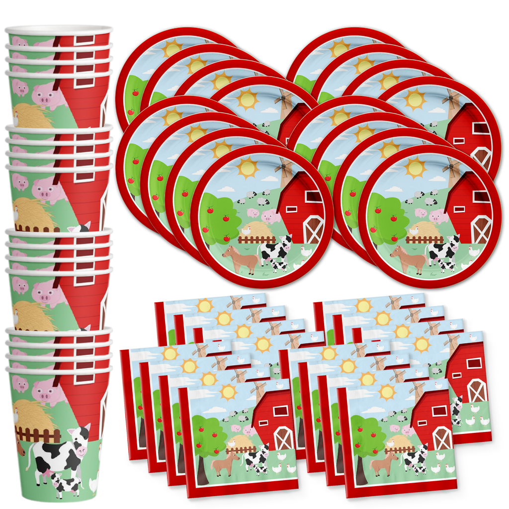 Shop Barnyard Farm Animal Print Tablewares for Kid Birthday