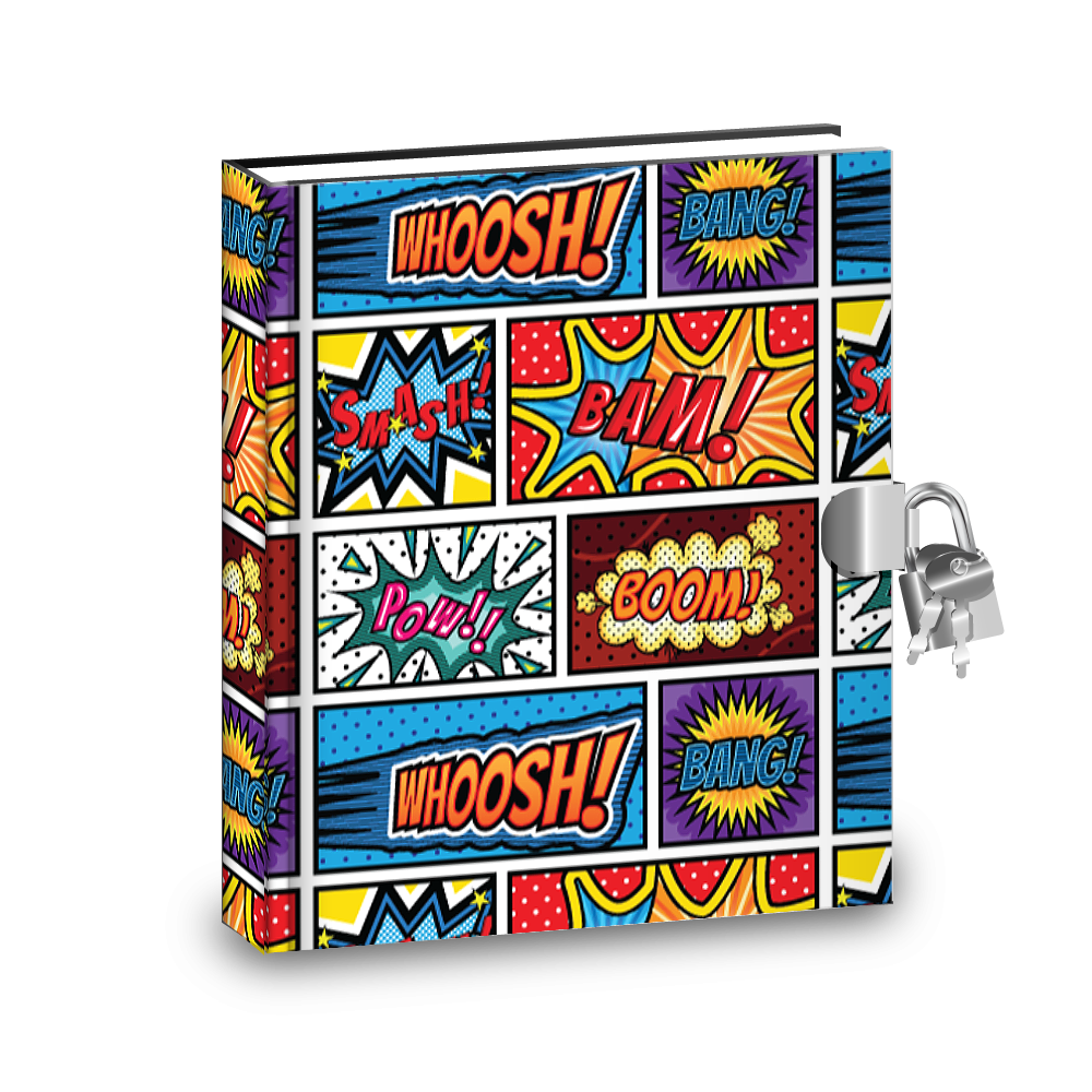 Gift Idea: Superhero Comic Kids Diary With Lock