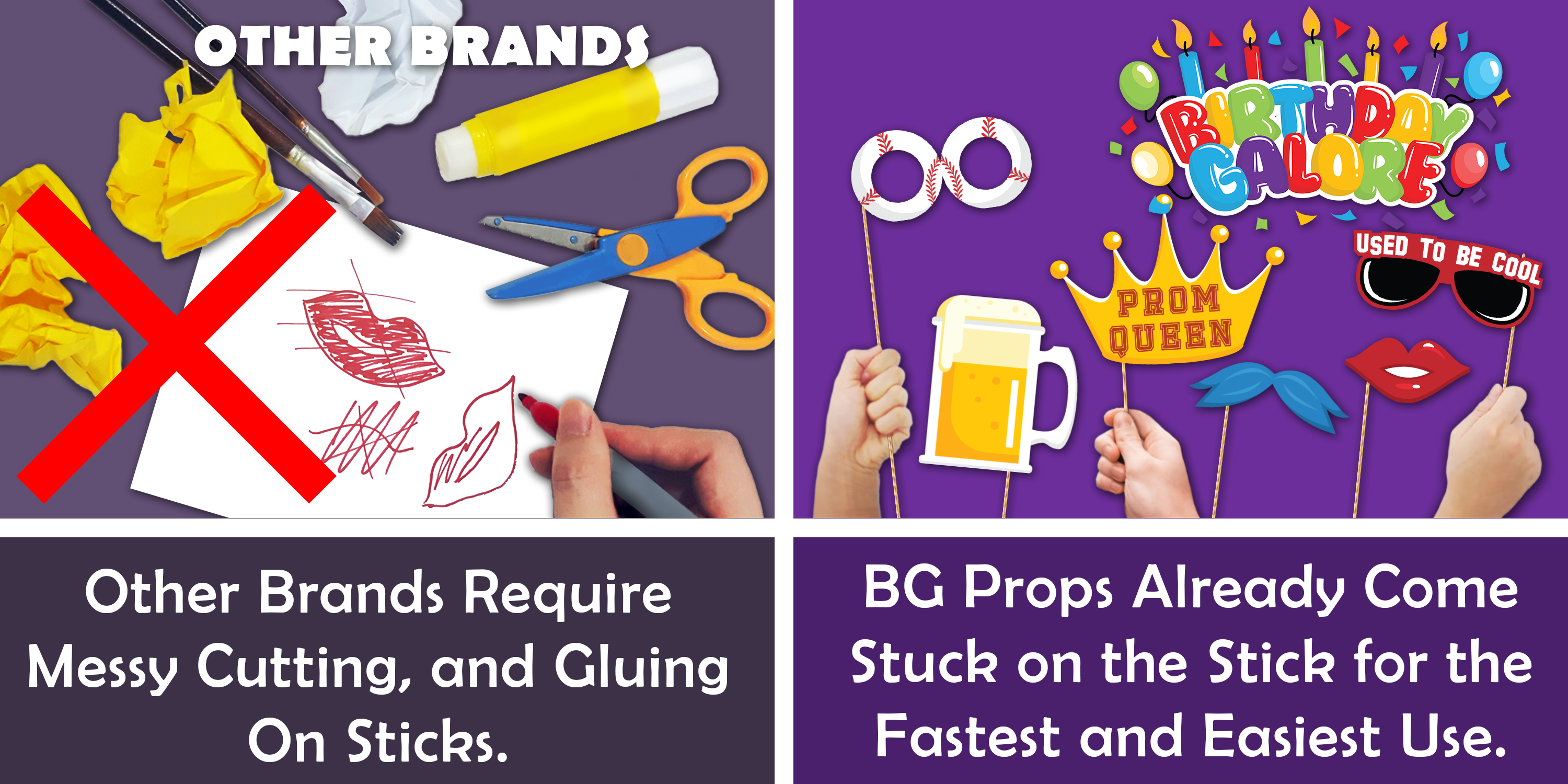 Class Reunion Photo Booth Props 20pcs Assembled