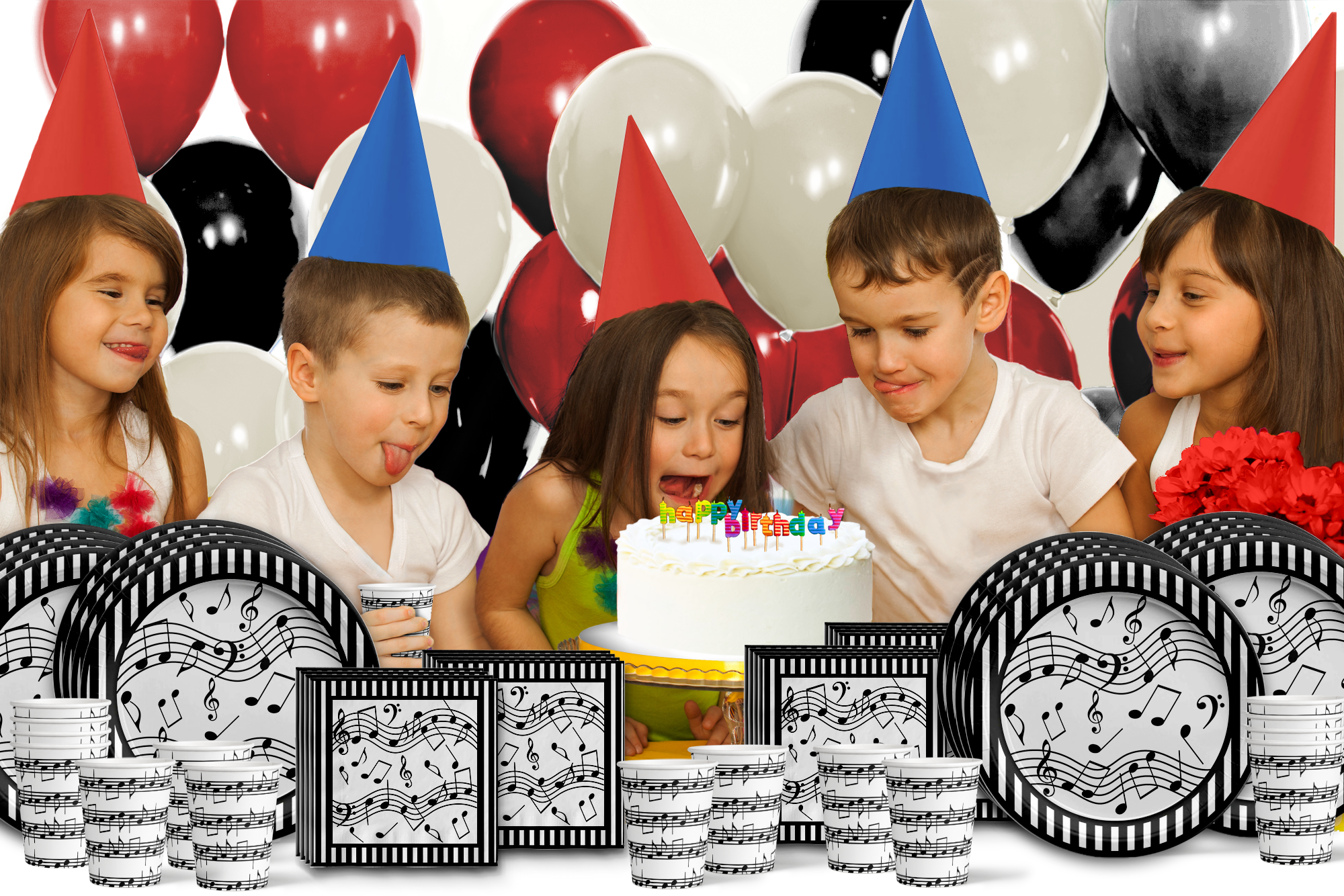 Buy Classic Music Note Birthday Party Tableware Kit Now